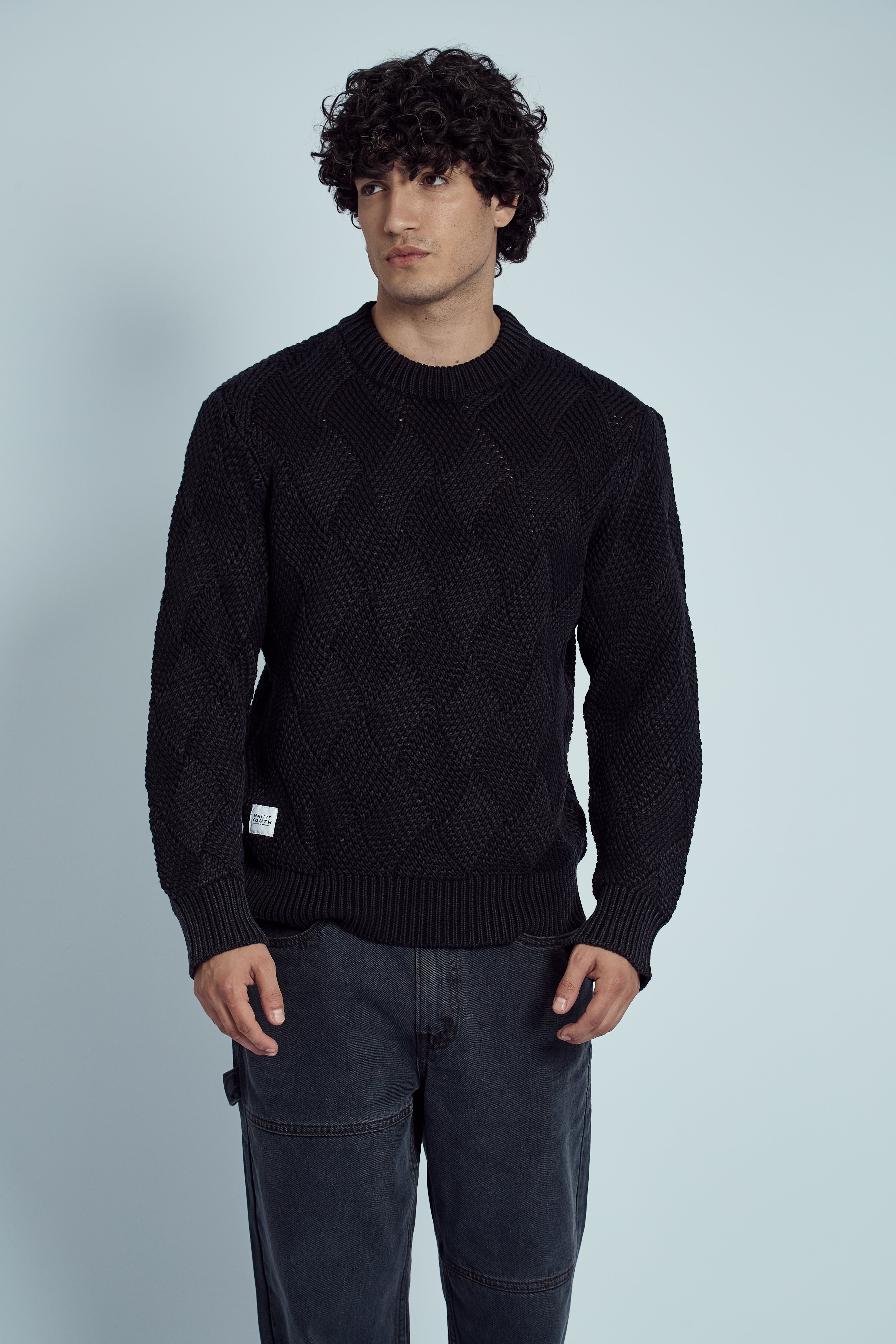 CAMPBELL KNITTED ACID WASH WAVE JUMPER – Native Youth